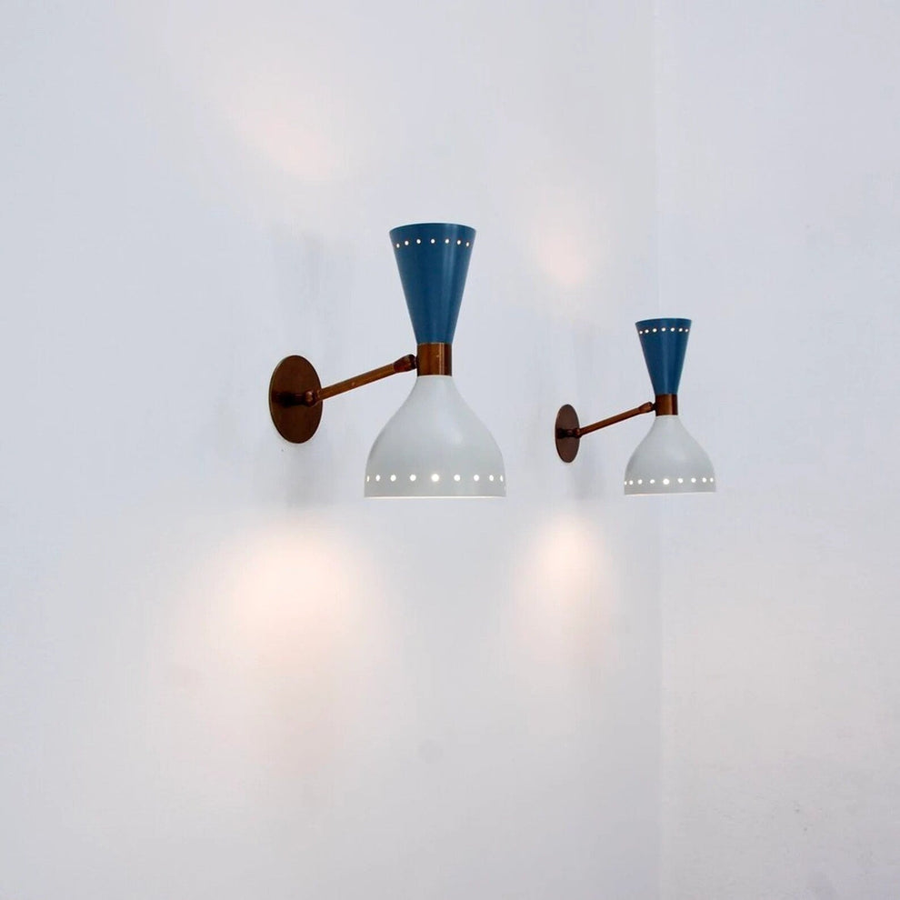 2 Light Dual Shade Brass Wall Sconce - Graham Decors
