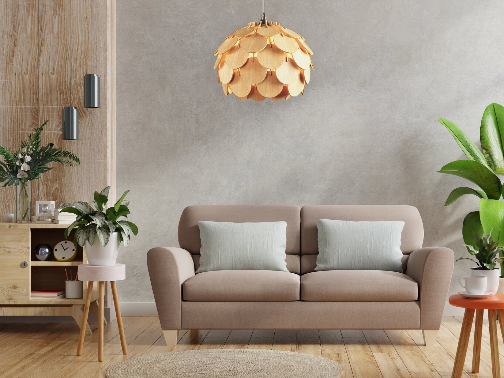 Modern Wooden Pendent Lamp - Graham Decors