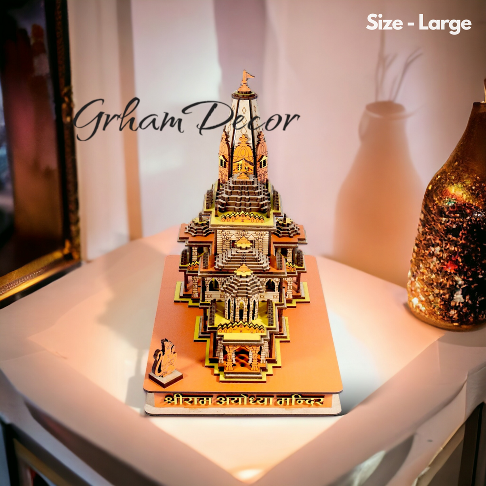 Shree Ram Janmabhoomi Wooden Temple Ayodhya (Large) - Graham Decors ...