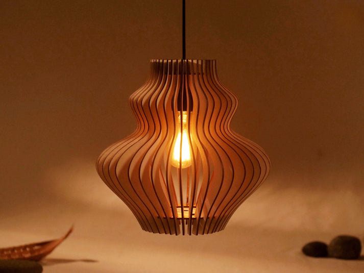 Wood Pendant Chandelier Design Lamp - Graham Decors